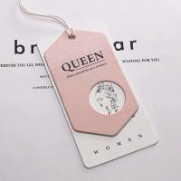 China Fashion Folded Clothing Thick 2mm Personalized Hang Tag Debossing for sale