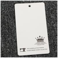 China Rectangle Embossed Debossed Logo Recycled Hang Tag 300gsm Paperboard for sale