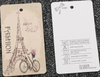 China Rectangle Embossed Debossed Logo Recycled Hang Tag 300gsm Paperboard for sale