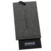 China Custom E Flute Corrugated Hang Tag OEM Clothing Brand Paper Label 600-1600gsm for sale