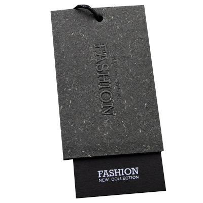 China Custom E Flute Corrugated Hang Tag OEM Clothing Brand Paper Label 600-1600gsm for sale