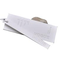 China Embossed Brand Eco PVC Washable Custom Hang Tags For Clothing for sale