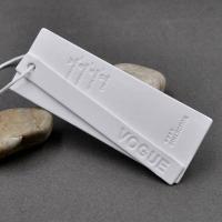 China Embossed Brand Eco PVC Washable Custom Hang Tags For Clothing for sale