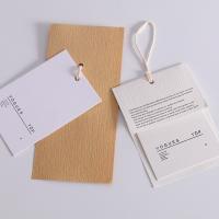 China Corrugated Clothing Iridescent Paper Personalized Hang Tag With String for sale