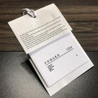 China Corrugated Clothing Iridescent Paper Personalized Hang Tag With String for sale