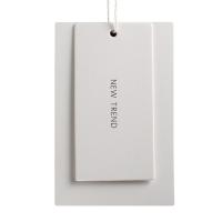 China White Duplex Paper Matte Varnishing Garment Swing Tags Customer Logo for sale