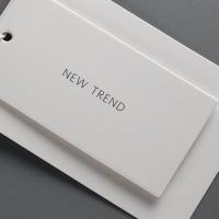 China White Duplex Paper Matte Varnishing Garment Swing Tags Customer Logo for sale