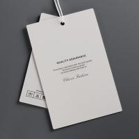 China White Duplex Paper Matte Varnishing Garment Swing Tags Customer Logo for sale