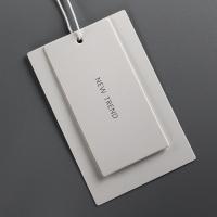China White Duplex Paper Matte Varnishing Garment Swing Tags Customer Logo for sale