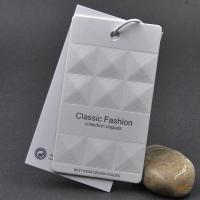 China Custom Embossed Debossing Hang Tags with String 1000 Pcs Kraft Paper Clothing Labels for sale