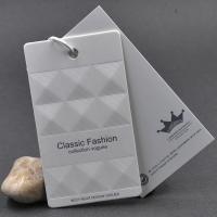 China Custom Embossed Debossing Hang Tags with String 1000 Pcs Kraft Paper Clothing Labels for sale