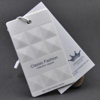 China Custom Embossed Debossing Hang Tags with String 1000 Pcs Kraft Paper Clothing Labels for sale