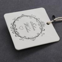 China Debossed Logo 350g Kraft Paper Custom Hang Tags With String for sale