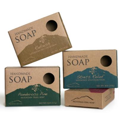 China Recycled 350gsm Cardboard Soap Packaging Boxes Embossing Printing for sale