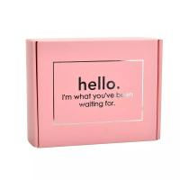 China CMYK Pink Gift Packing Boxes With Ribbon for sale