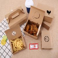 China Oil Proof 350gsm kraft paper Salad Packaging Boxes CMYK printing for sale