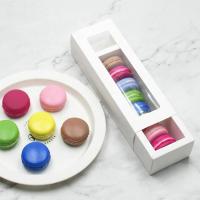 China OEM Custom Macaron Food Packaging Boxes with Clear Window 1000pcs MOQ for sale