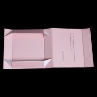 China Luxury Pink Rigid 1000g Cardboard Foldable Packaging Box Book Shaped for sale