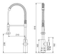 China Intelligent Pull Down Flexible Hose Kitchen Faucet Spring Spout Exposed DC4.5-6.5V for sale