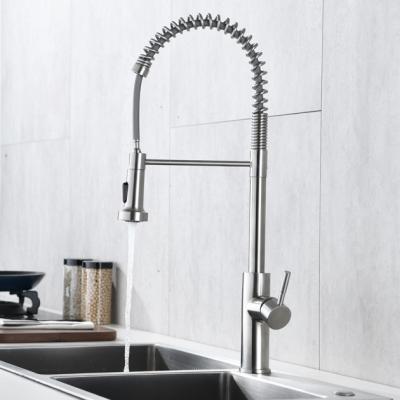 China HOMEKA 2001X Extendable Automatic Sensor Kitchen Faucet 18/10 Stainless Steel Brushed Nickel for sale