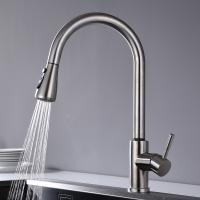 China IPX5 Smart Touch Kitchen Faucet Dual Function Spray Head Solid Stainless Steel 360 Swivel for sale