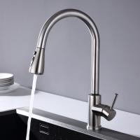 China IPX5 Smart Touch Kitchen Faucet Dual Function Spray Head Solid Stainless Steel 360 Swivel for sale