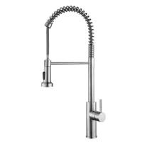 China HOMEKA SUS304 Stainless Steel 360 Degree Kitchen Faucet with PEX Pull Out Hose for Sink for sale