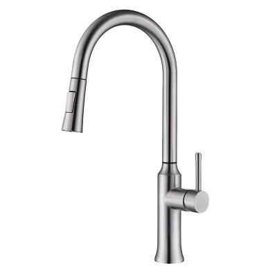 China Brushed Nickel Kitchen Water Faucets IPX5 Fold Down Kitchen Tap for sale