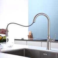 China HOMEKA Smart Touch Kitchen Faucet Pull Down Dual Function Spray Head Stainless Steel for sale