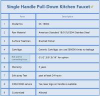 China Motion Activated Pull Down Kitchen Faucet 18/10 Stainless Steel Rotatable Kitchen Tap for sale