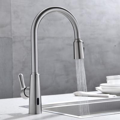 China DC4.5-6.5V Pull Out Gooseneck Sink Mixer for sale