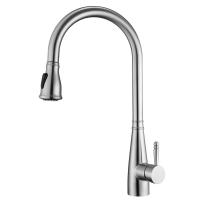 China 0.75Mpa Pull Down Single Handle Kitchen Faucet SUS304 Stainless Steel Touchless Faucet for sale