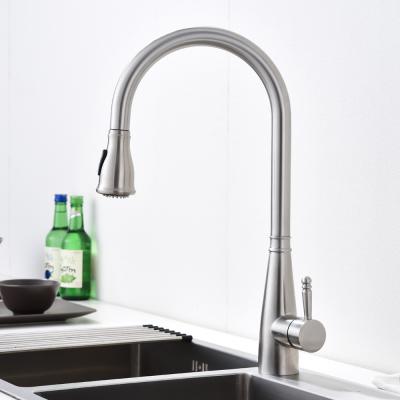 China Touchless Kitchen Sink Sensor Faucet Brushed Nickel Pull Down 19002-SS for sale