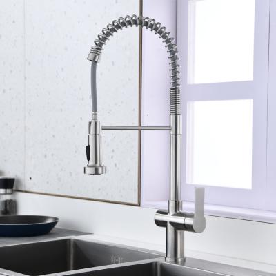 China SUS304 Stainless Steel Pull Down Kitchen Faucet for sale