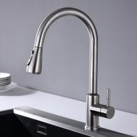 China Smart Touch Sensor Pull Down Kitchen Faucet 360 Degree Rotating Spout 5.24L/Min for sale
