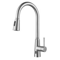 China CUPC Braided Hose Smart Kitchen Faucet Single Lever Handle for sale