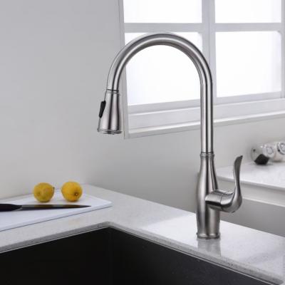China SUS304 Stainless Steel Touch Sensor Kitchen Faucet Gooseneck Spout DC6V for sale