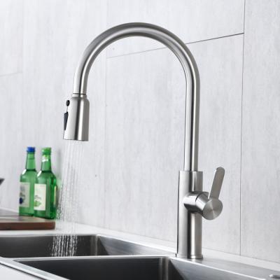 China Brushed Nickel Touch Sensor Kitchen Faucet Pull Down Mixer HOMEKA for sale