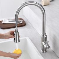 China High Arch Touchless Smart Kitchen Faucet Gooseneck Pull Down Kitchen Faucet for sale