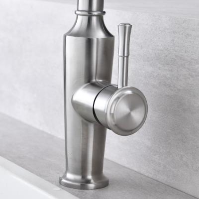 China Pex Hose Pull Down Kitchen Faucet Brushed Nickel Touchless SUS304 HOMEKA for sale