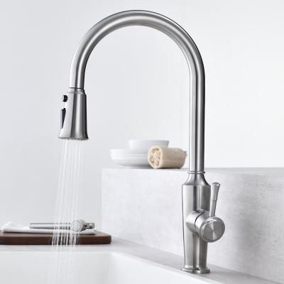 China High Arch Touchless Smart Kitchen Faucet Gooseneck Pull Down Kitchen Faucet for sale