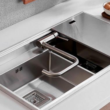 China Fold Down RV Sink Faucet 35mm Ceramic Cartridge IPX5 Hot Cold Water Bar Faucet for sale