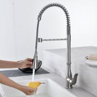 China Spring Spout Flexible Kitchen Faucet Deck Mounted Basin Taps OEM HOMEKA for sale
