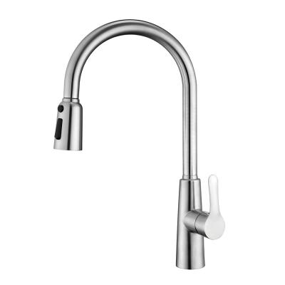 China Infrared Sensor Pull Down Kitchen Faucet Single Handle 2075 SS CUPC Ceramic Cartridge for sale