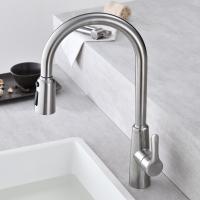 China Triple Mode Retractable Sprayer Kitchen Bar Faucets for sink for sale