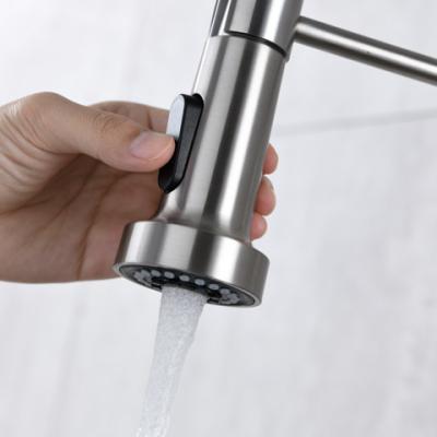 China 18/10 Stainless Steel Motion Sensor Water Faucet Single Lever Pull Out Kitchen Tap for sale