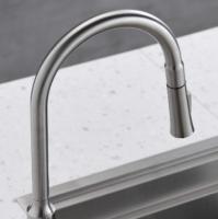 China CUPC Single Handle Gooseneck Kitchen Faucet Extendable Kitchen Tap With Flexible Hose for sale