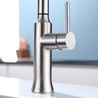 China SUS304 Stainless Steel Pull Down Kitchen Faucet Goose Neck Mixer Tap 35mm Ceramic Cartridge for sale