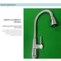 China IPX5 Brushed Nickel Pull Out Kitchen Taps CUPC Braided Hose Mixer With Sprayer for sale