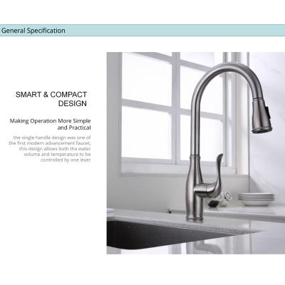 China IPX5 Deck Mounted Sink Mixer Tap Single Hole Touchless Kitchen Faucet for sale